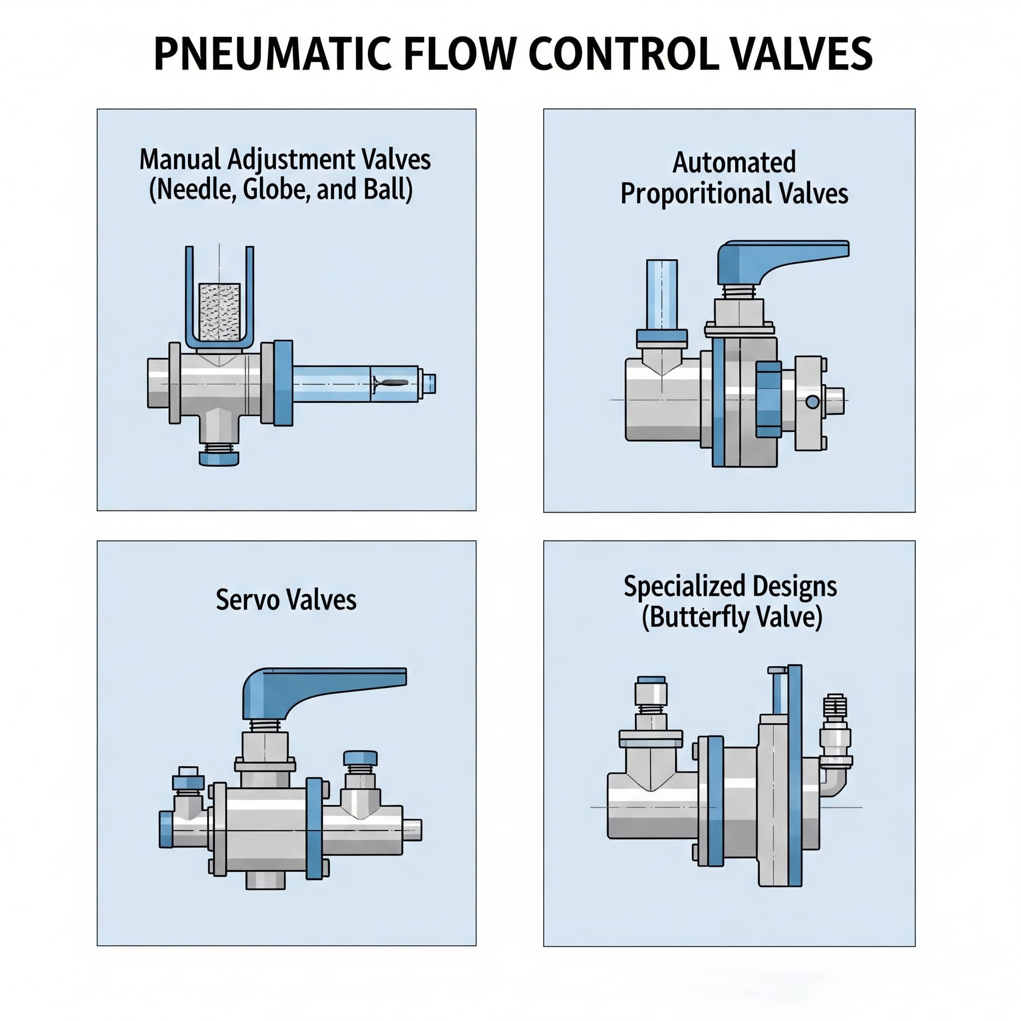 What Are The Different Types Of Pneumatic Flow Control Valves And How ...